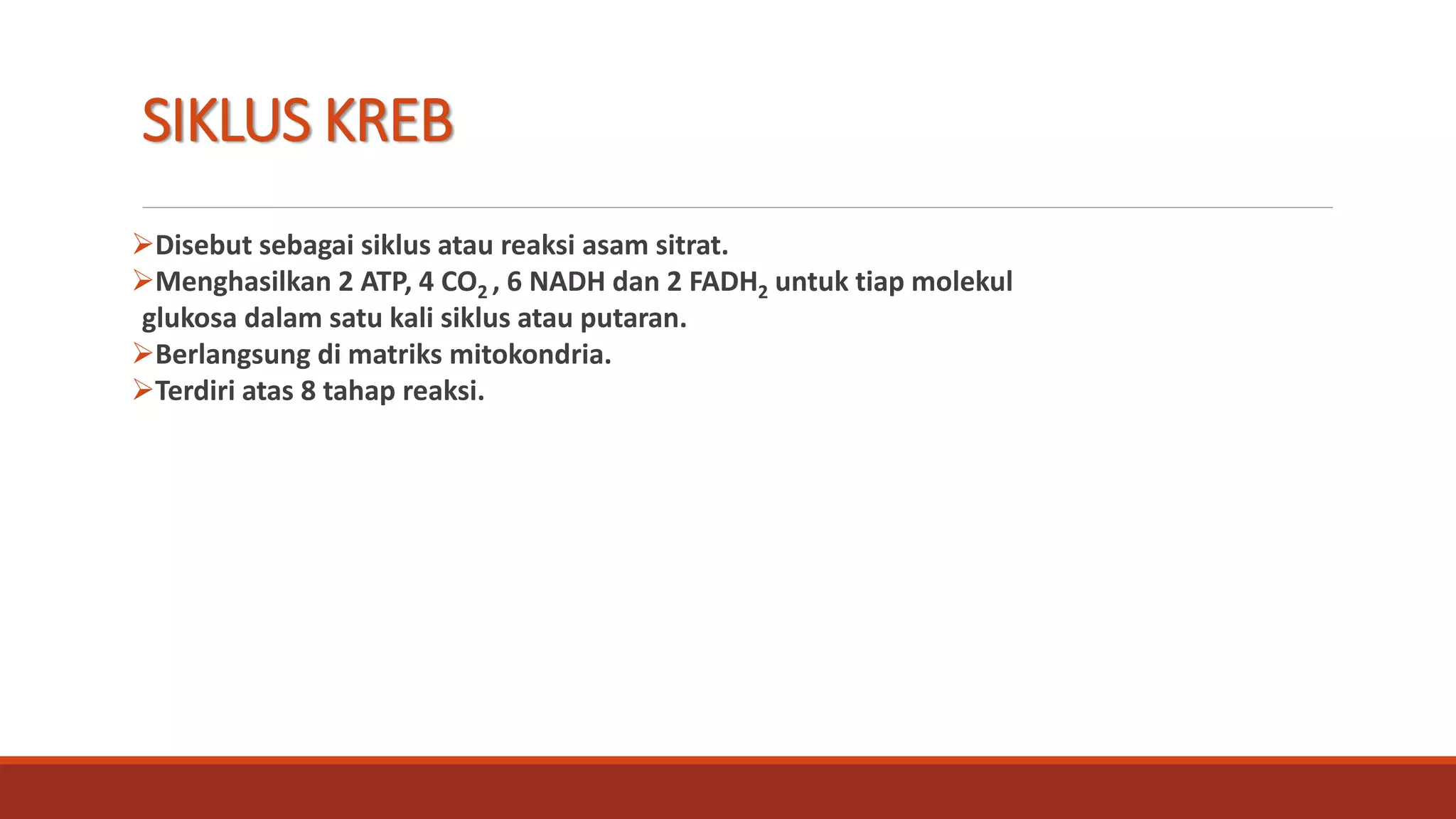 Dekarboksilasi Oksidatif dan Siklus Krebs | PPSX