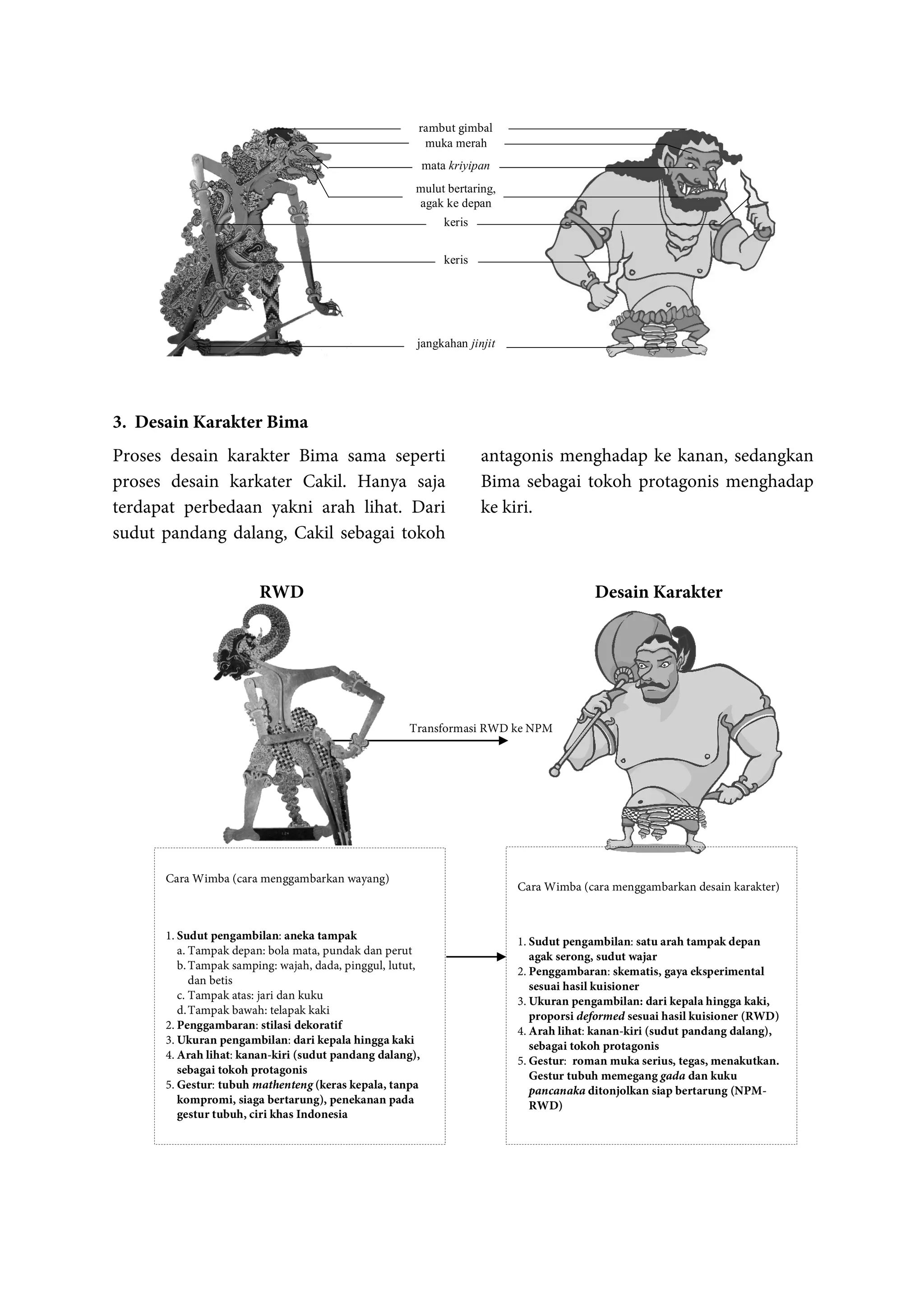 PERANCANGAN MODEL WUJUD VISUAL TOKOH PEWAYANGAN DALAM PEMBENTUKAN ...