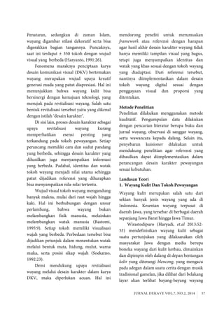 PERANCANGAN MODEL WUJUD VISUAL TOKOH PEWAYANGAN DALAM PEMBENTUKAN ...