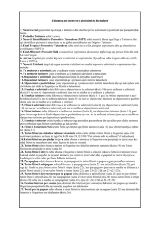 Deklarata vjetore e tatim fitimit | PDF