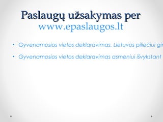 Deklaravimas | PPT