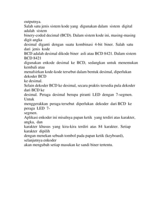 Dekoder dan Enkoder | PDF