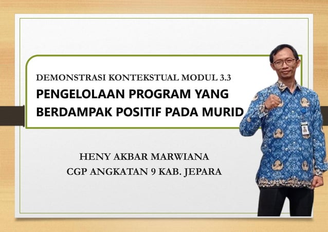 demonstrasi kontekstual guru penggerak modul 3.3 | PDF