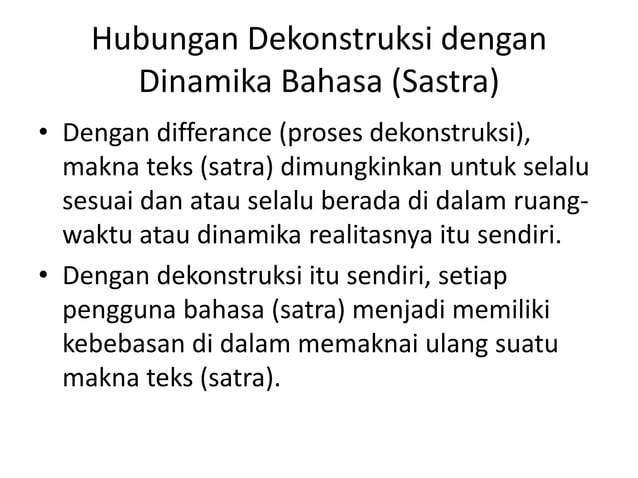 Dekonstruksi ddr | PPTX