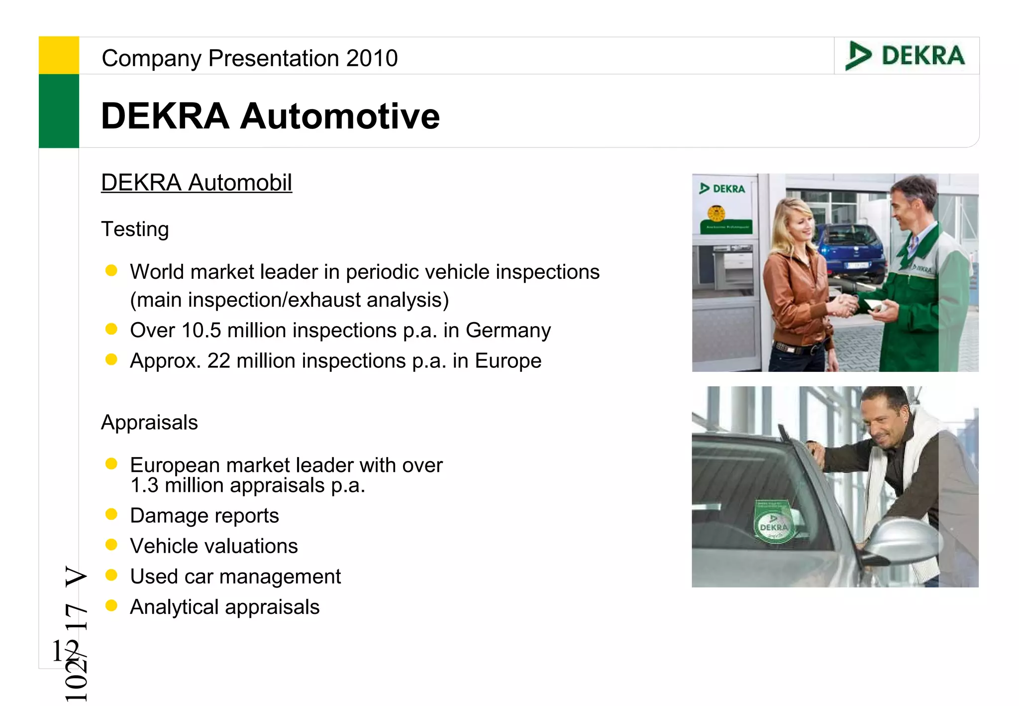 Dekra Company Presentation 2010 2 | PPT