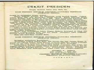 Dekrit presiden 1959 | PPTX