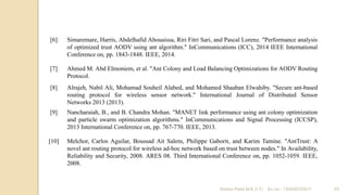 Avoiding Packet Dropping Misbehavior in VANET using Trust Based Ant Colony Optimization | PPT