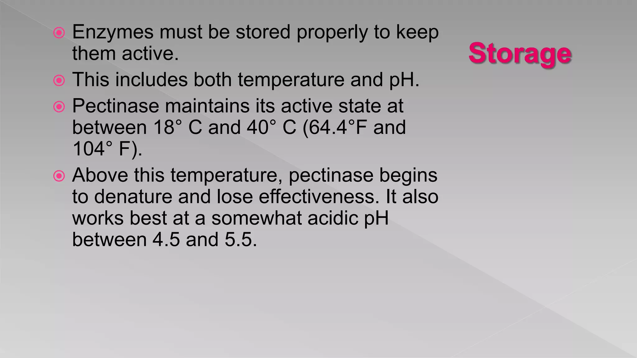 Pectinase enzyme. Characteristics and production | PPTX | Chemistry ...