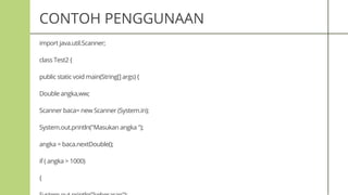 tugas presentasi materi operator pada java | PPT