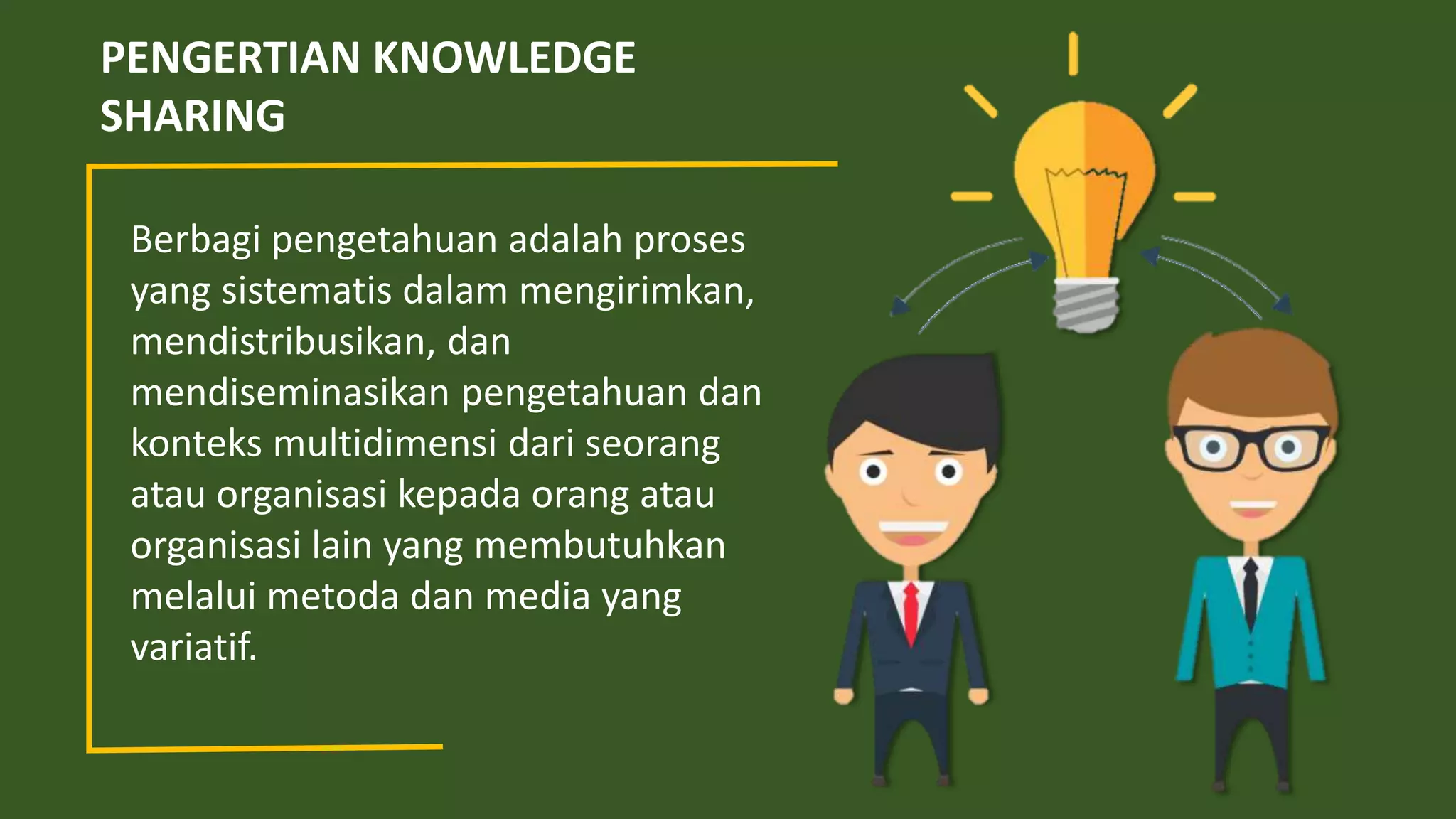 Pengertian dan manfaat Knowledge Sharing | PPTX