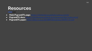 Data Engineer’s Lunch #41: PygramETL | PPT