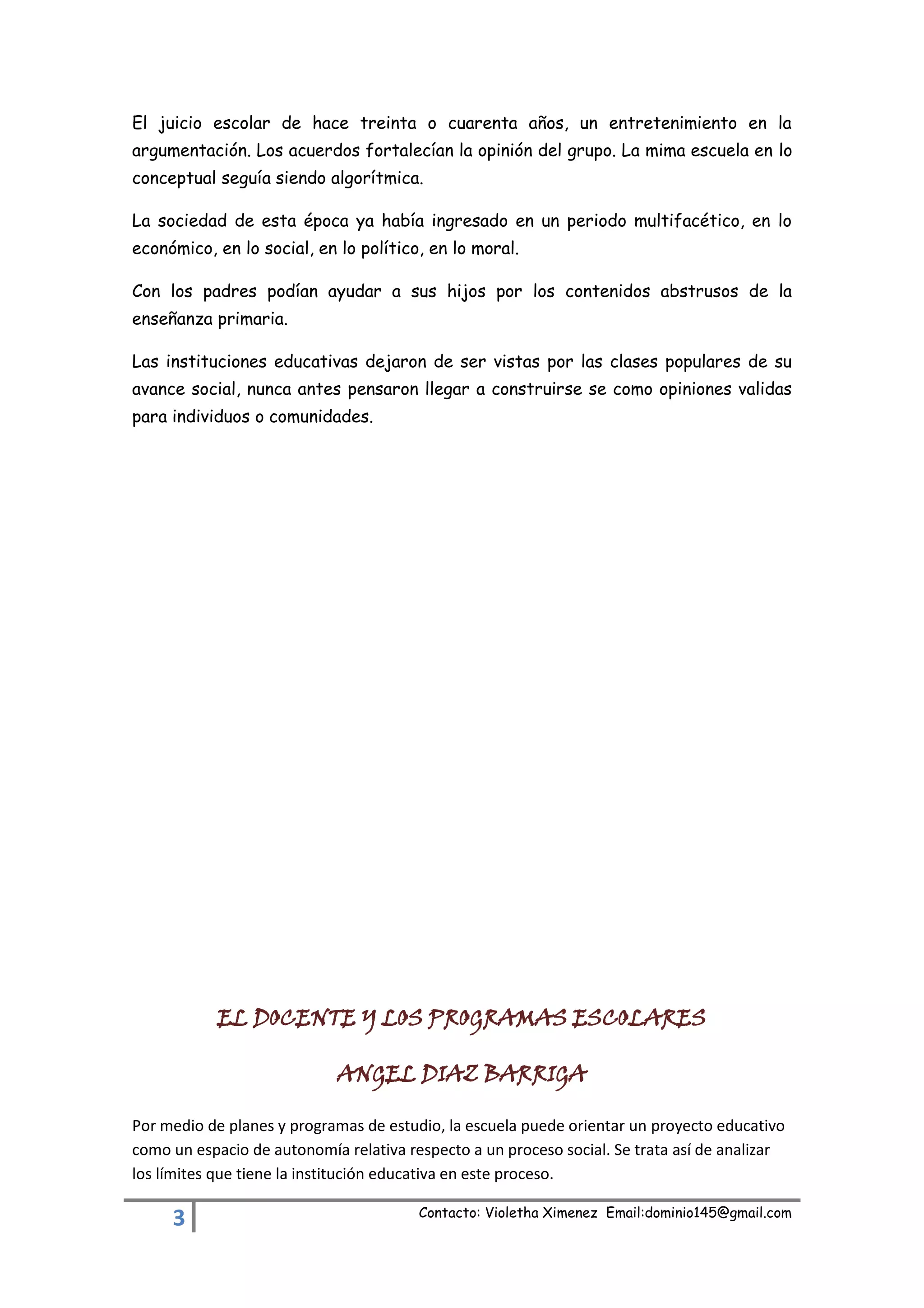 De la escuela de la homogeneidad a la escuela de la diversidad. | DOCX