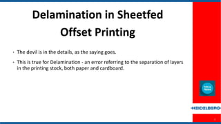 Delamination in sheetfed offset printing | PPTX
