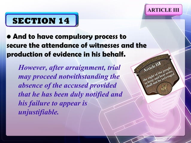 ARTICLE III - Sections11-16 | PPT | Law