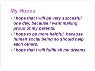 Hopes and Dreams | PPTX