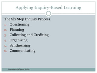 Inquiry Learning and the Big6 | PPTX