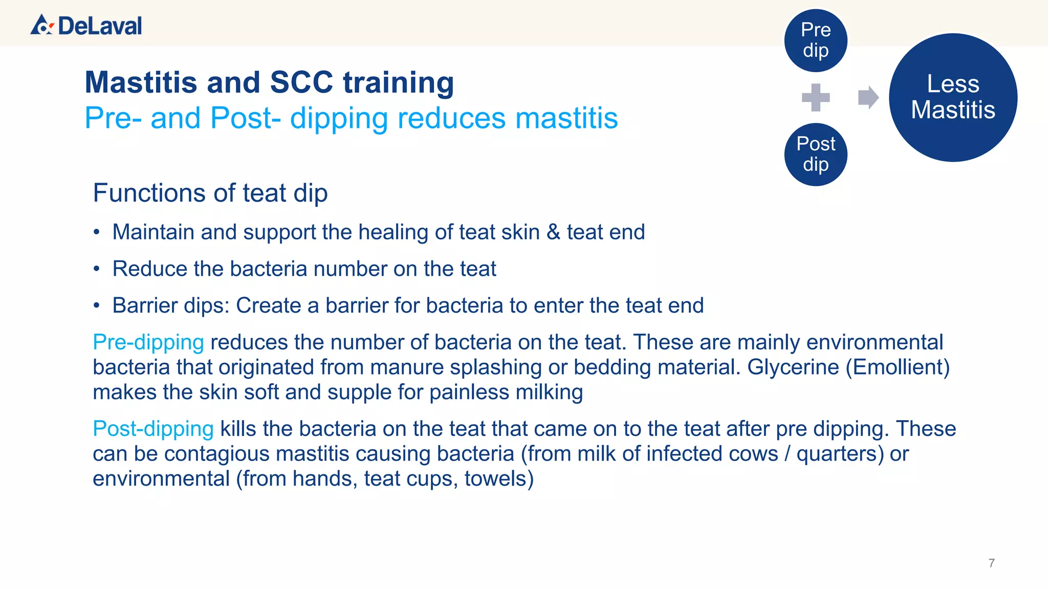 Delaval mastitis and scc training ppt | PDF