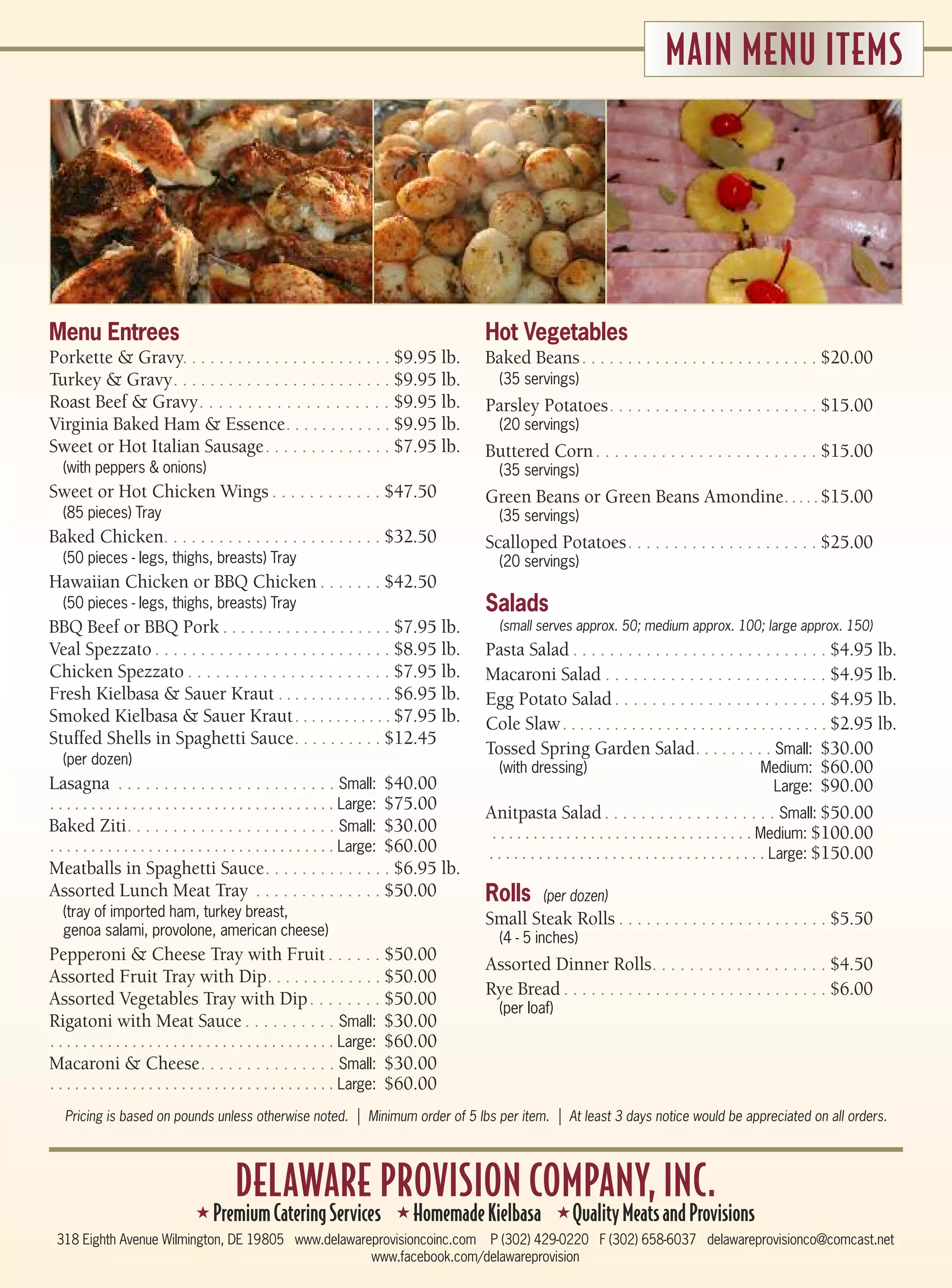 Main Menu Items | PDF