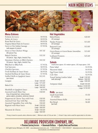 Main Menu Items | PDF