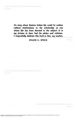 Delaware's forgotten folk the story of the moors and nanticokes | PDF