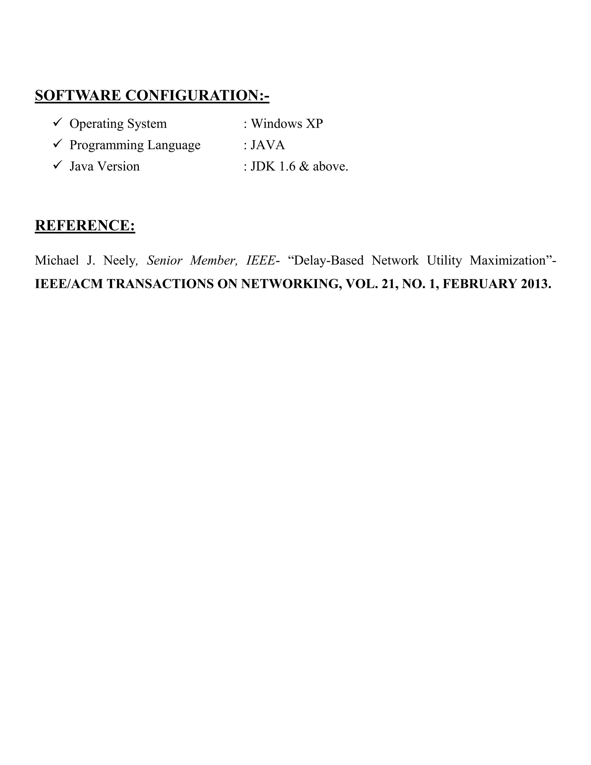 Delay Based Network Utility Maximization Docx Internet Of Things