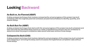 Delay Analysis Techniques that is used i | PDF | Civil Engineering ...