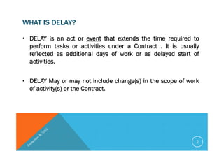 Delay, dispute (1st annual conf. of planning in cairo 23-8-2014) engr ...