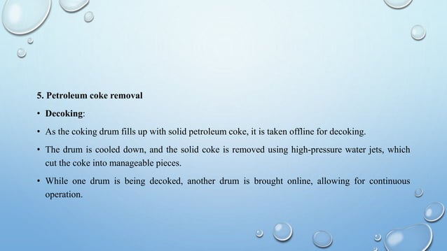 DELAYED COKER UNIT.pptx for petroleum refinery | PPTX