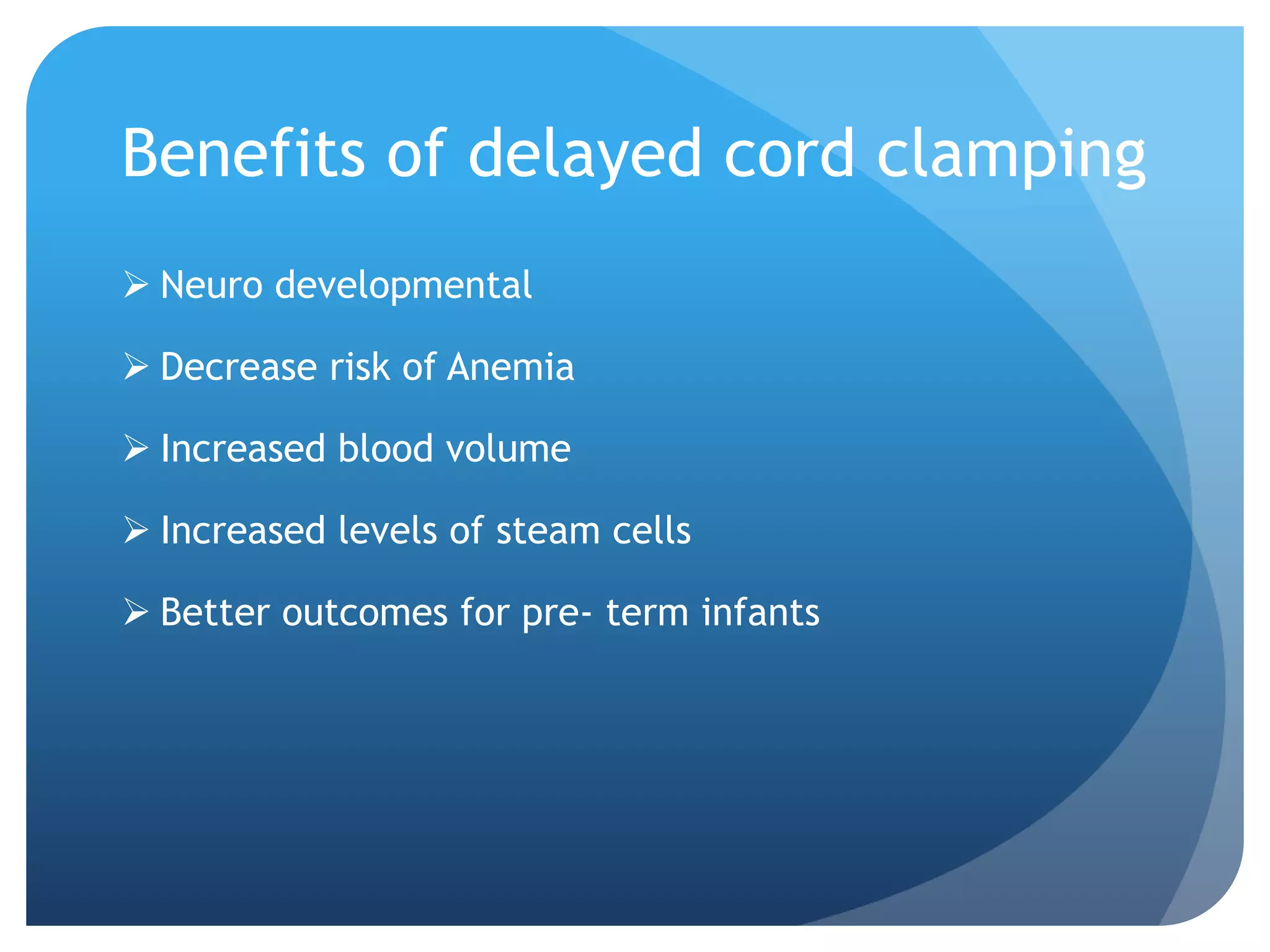 Delayed cord clamp | PPTX