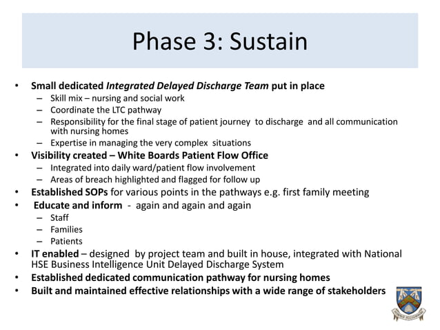 Delayed discharges - A patient flow and safety imperative | PDF ...