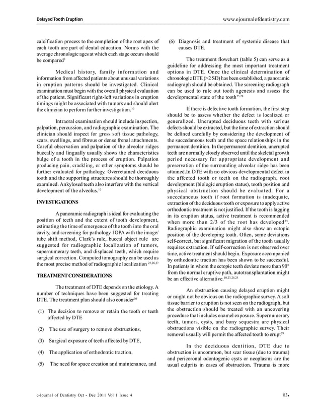 Delayed eruption | PDF | Dental Health | Diseases and Conditions