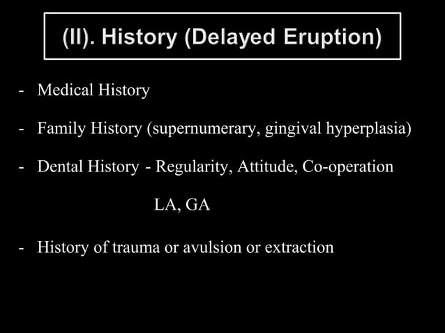 Delayed Eruption | PPT