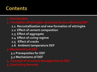 Delayed ettringite formation (DEF) in concrete- formation of ettringite ...