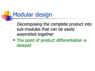 Delayed Product Differentiation | PPT