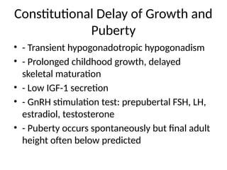 Delayed Puberty Causes Clinical Significance Pptx