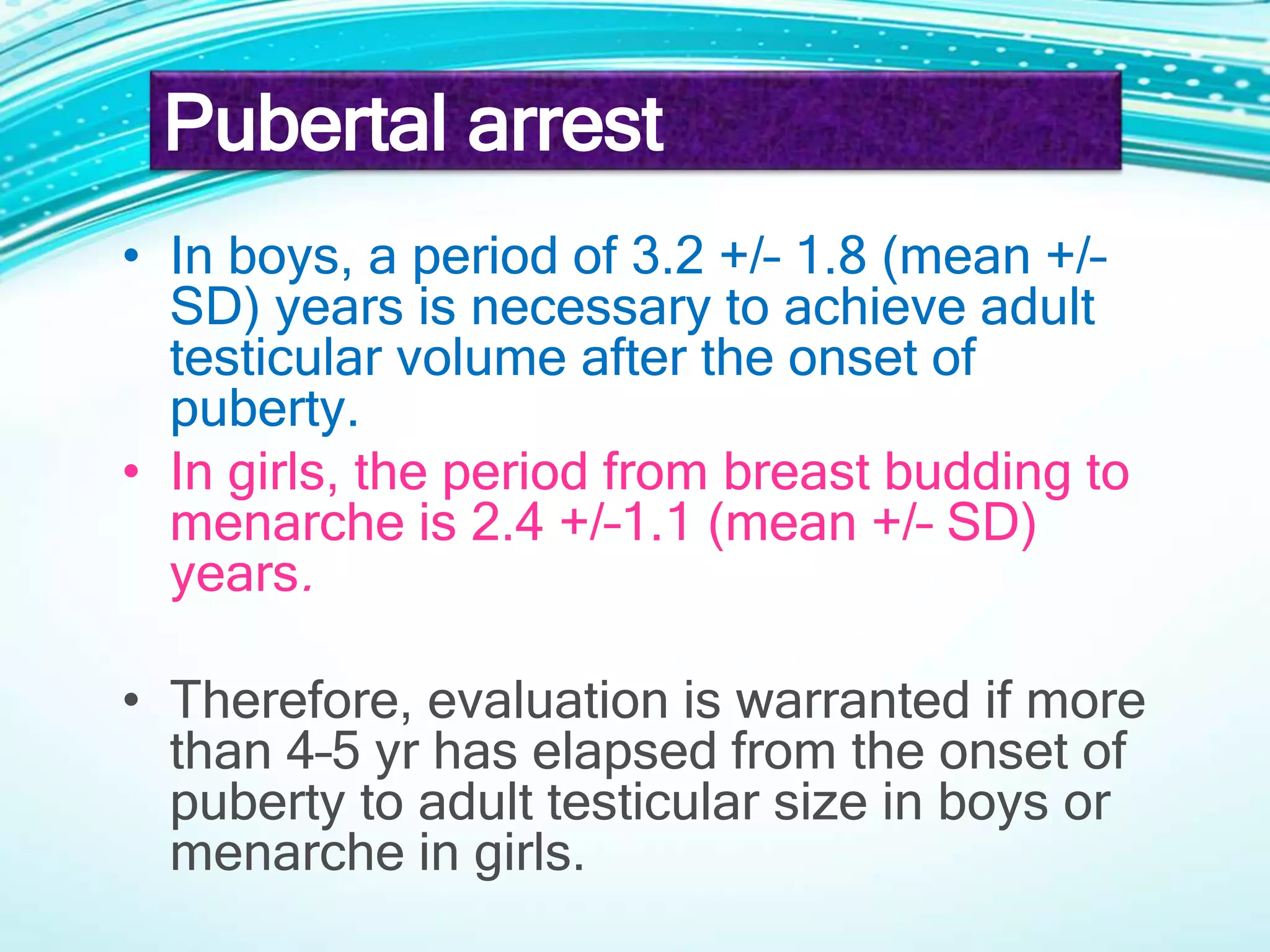Delayed puberty ppt | PPTX
