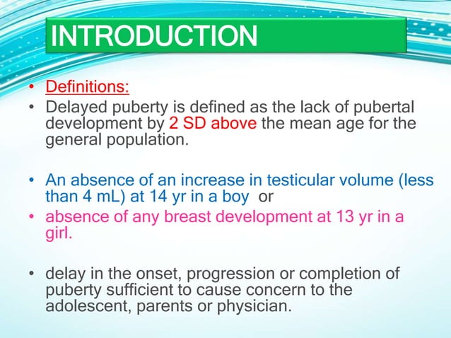 Delayed puberty ppt | PPTX