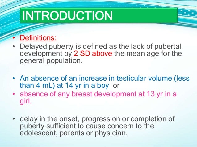 Disorders of puberty – DR. TRYNAADH
