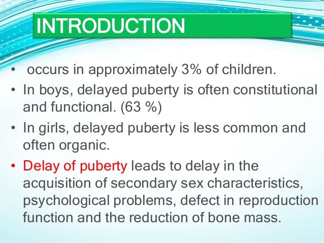 Disorders of puberty – DR. TRYNAADH