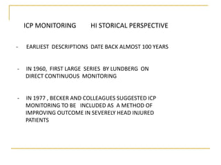 Delayed rise in icp following head injury | PPT