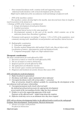 Delayed Tooth Eruption and its clinical effects | PDF