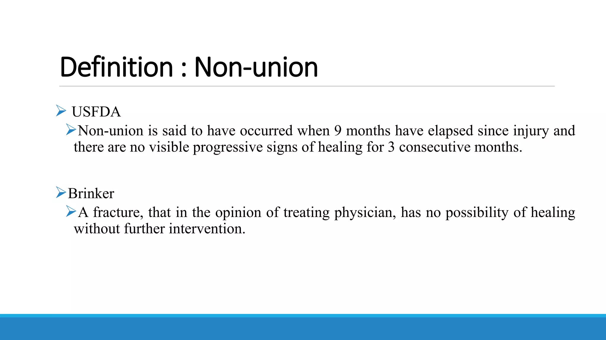 Delayed Unions and Nonunion | PPTX