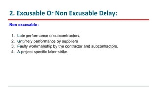 DELAY IN GOVERNMENT CONSTRUCTION PROJECT , Types & Factors | PPT