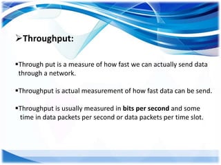 Delay , Loss & Throughput | PPTX