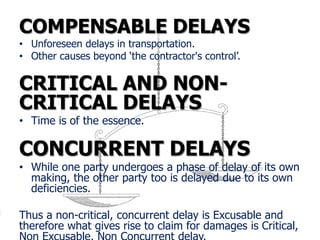 Cases in Delays - Indian Contract Act, 1872 | PPTX