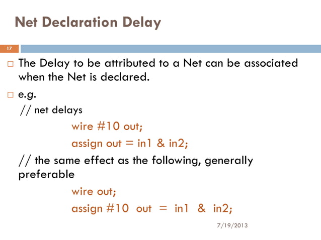 Delays in verilog | PDF | Web Development | Internet