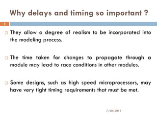 Delays in verilog | PDF