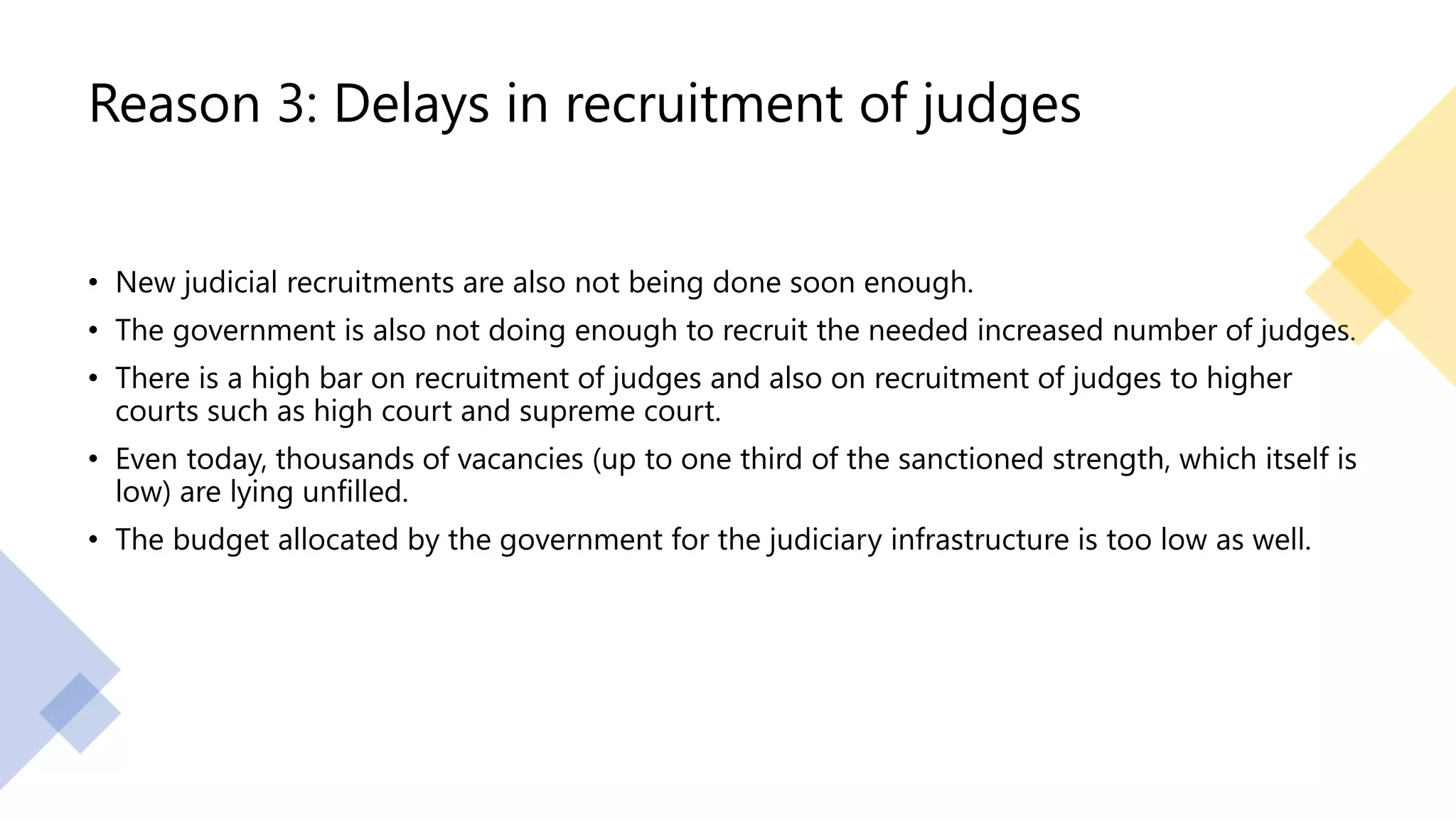 Delays of justice in indian courts | PPTX