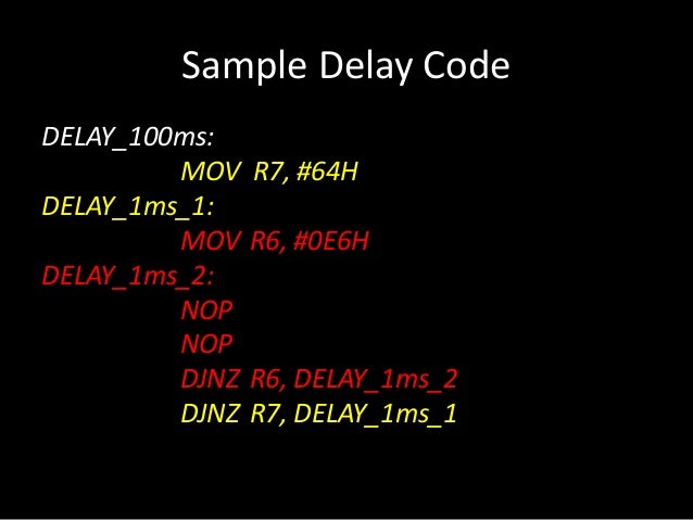 Microprocessor: Delay technique