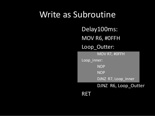 Microprocessor: Delay technique